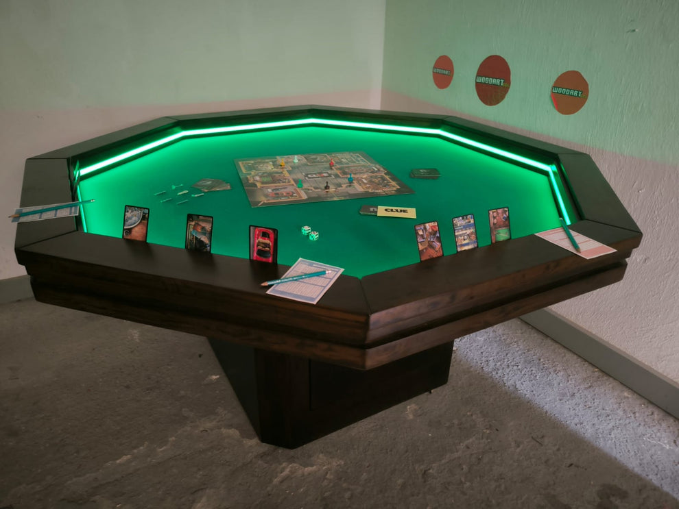 MESA OCTAGONAL CON LUZ LED para 8 personas – WoodArtgdl