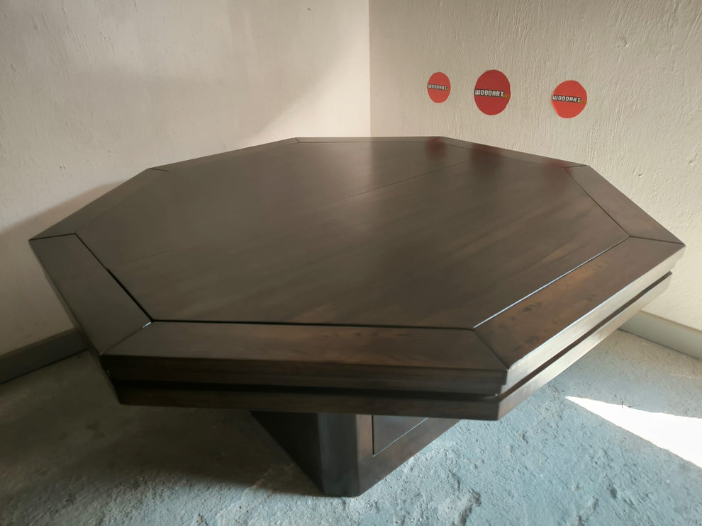 MESA OCTAGONAL CON LUZ LED para 8 personas – WoodArtgdl